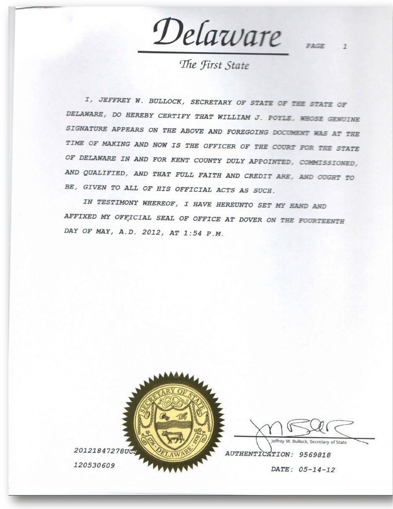 certificate-of-authentication
