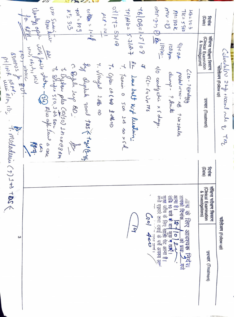 Clinical Examination & Treatment Summary | PDF | Medicine | Health Care