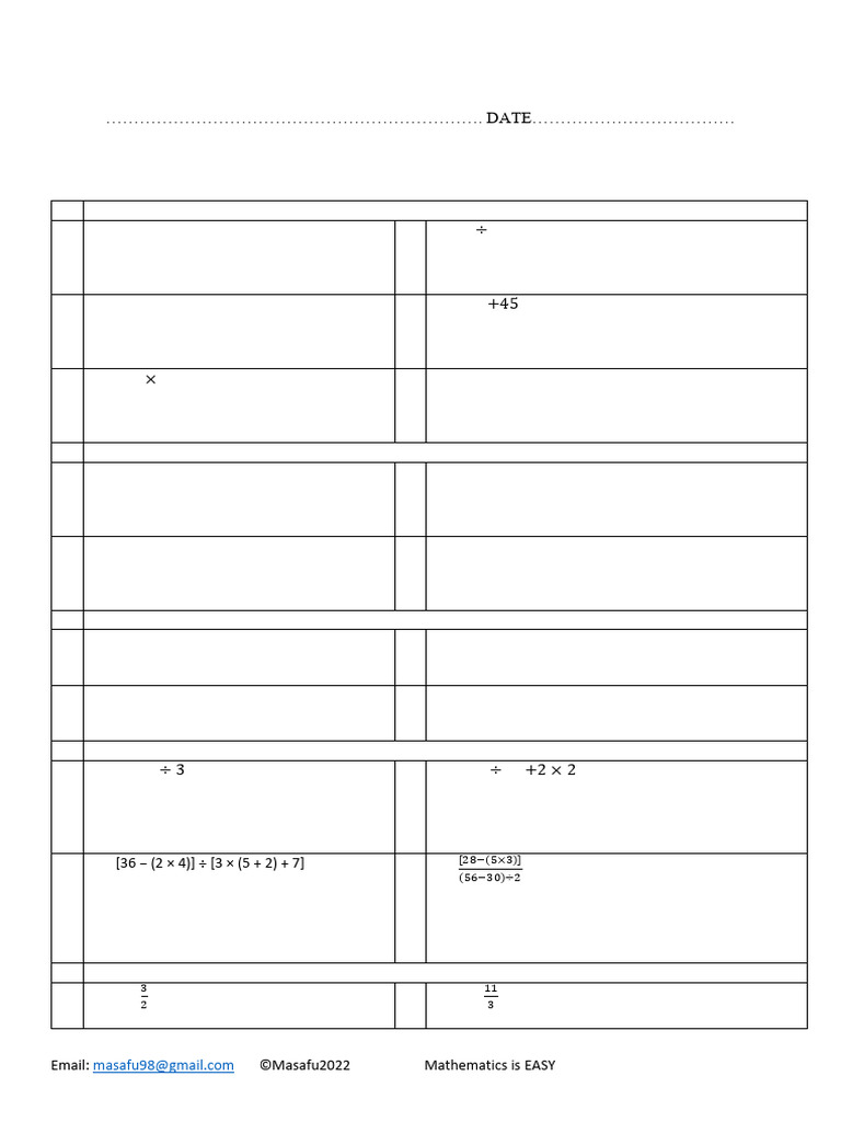 Year 8 Math Test | PDF