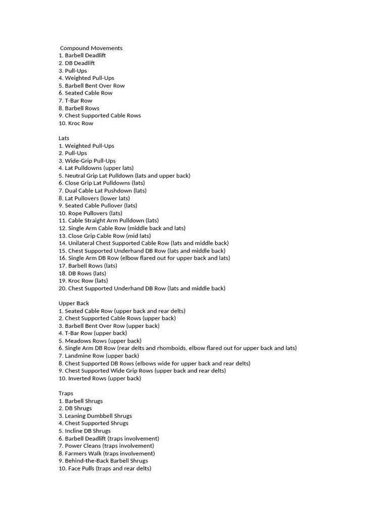 PD - Back Exercises | PDF