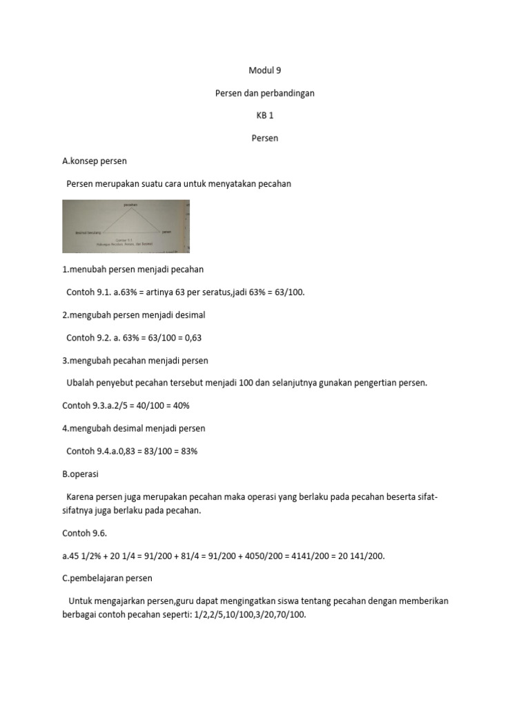 Panduan Persen dan Perbandingan Matematika | PDF