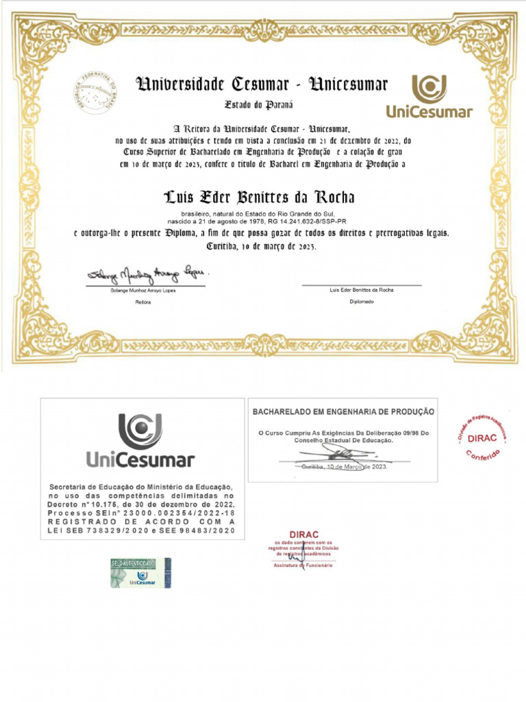 Diploma Unicesumar Pdf