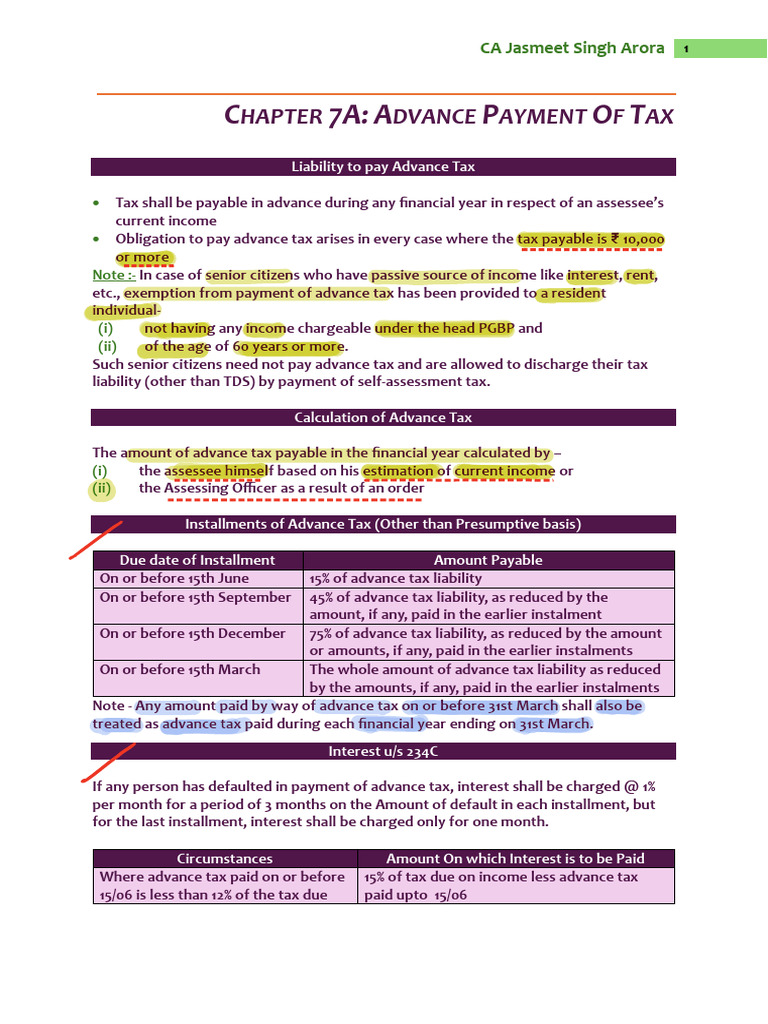 Advance Tax Payment Guidelines 2023 | PDF | Taxes | Capital Gains Tax