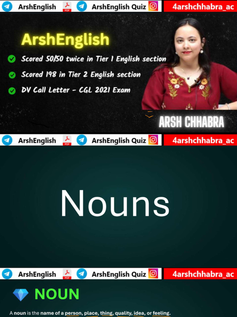 NOUNS 1. Compressed | PDF