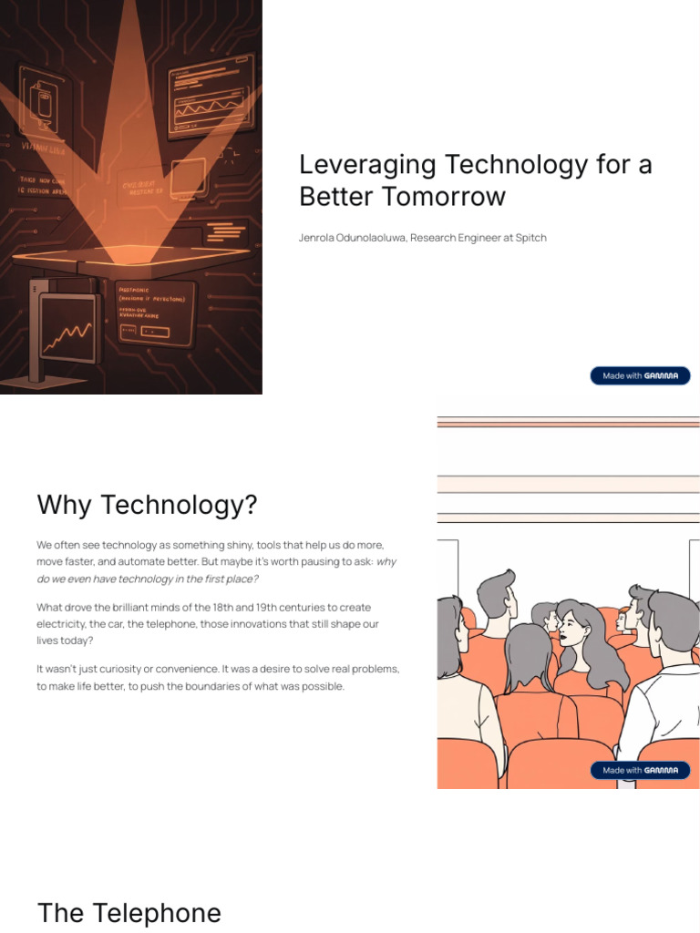 Leveraging Technology For A Better Tomorrow | PDF | Artificial ...