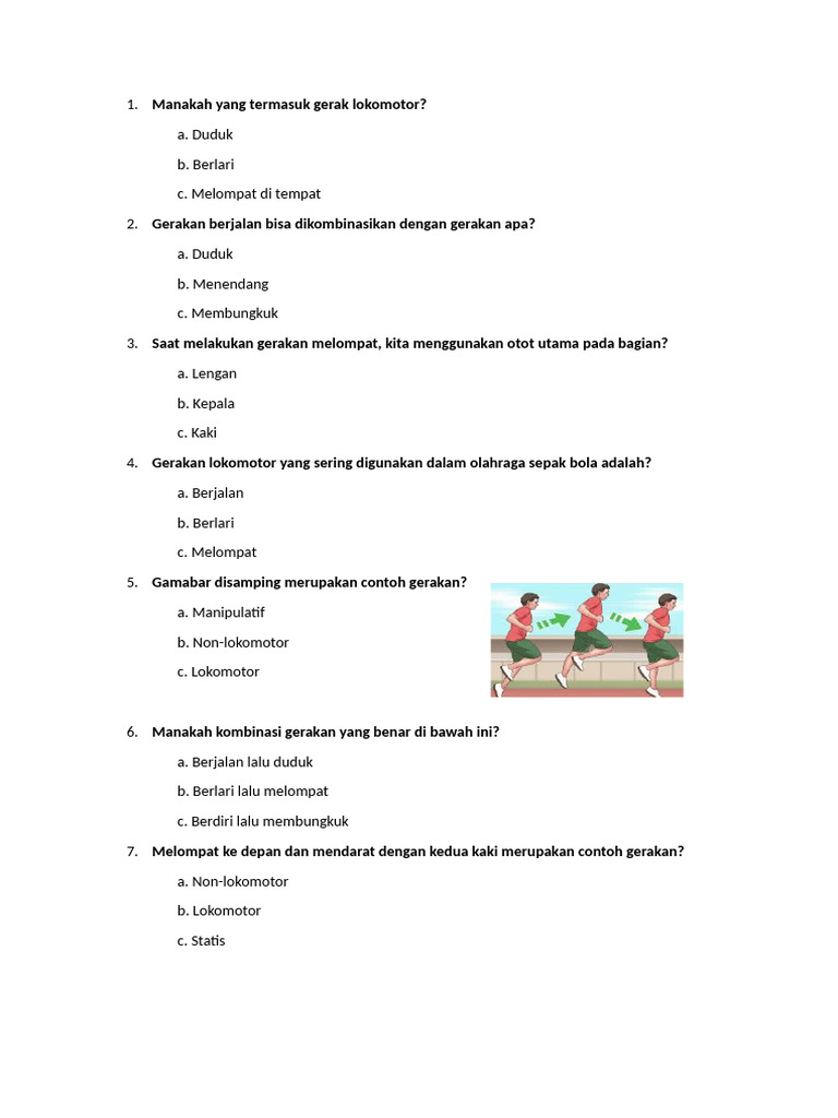 Soal Mid Kelas 3 Pjok 2024 | PDF
