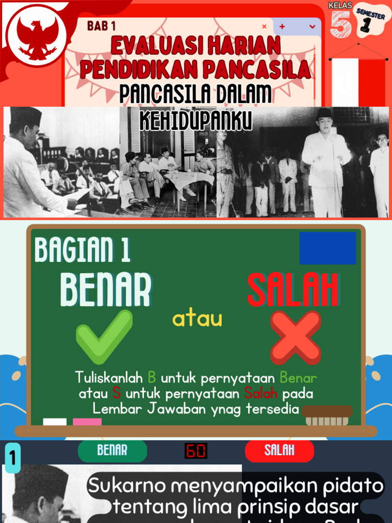 Kelas 5 - Ev - Pp - Bab 1 - Pancasila Dalam Kehidupan | PDF