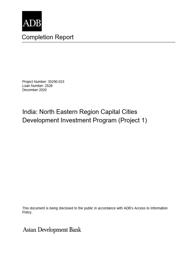North Eastern Region Capital Cities Development Investment Program ...