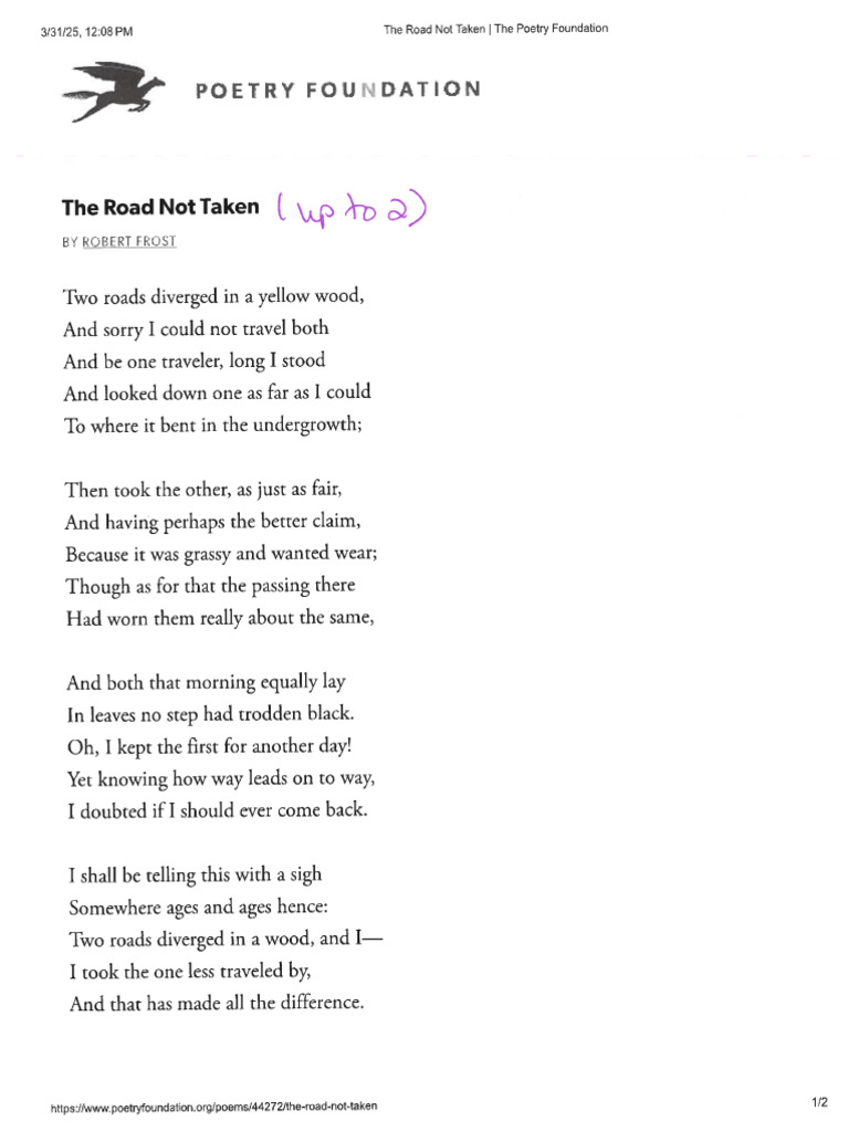 The Road Not Taken | PDF
