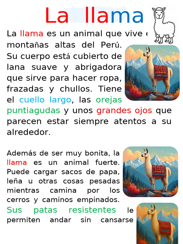 F. La Llama (Lectura | PDF