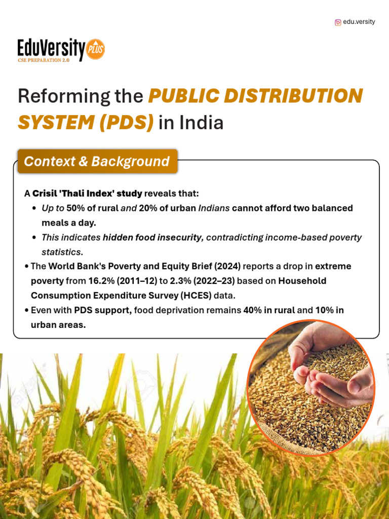 Reforming India's Nutrition-Sensitive PDS | PDF | Poverty | Poverty ...