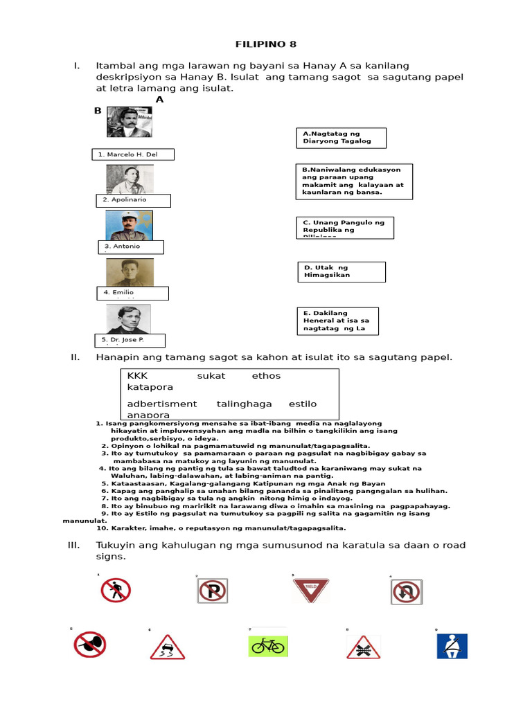 Fil8 (LAGUMANG PAGSUSULIT) | PDF