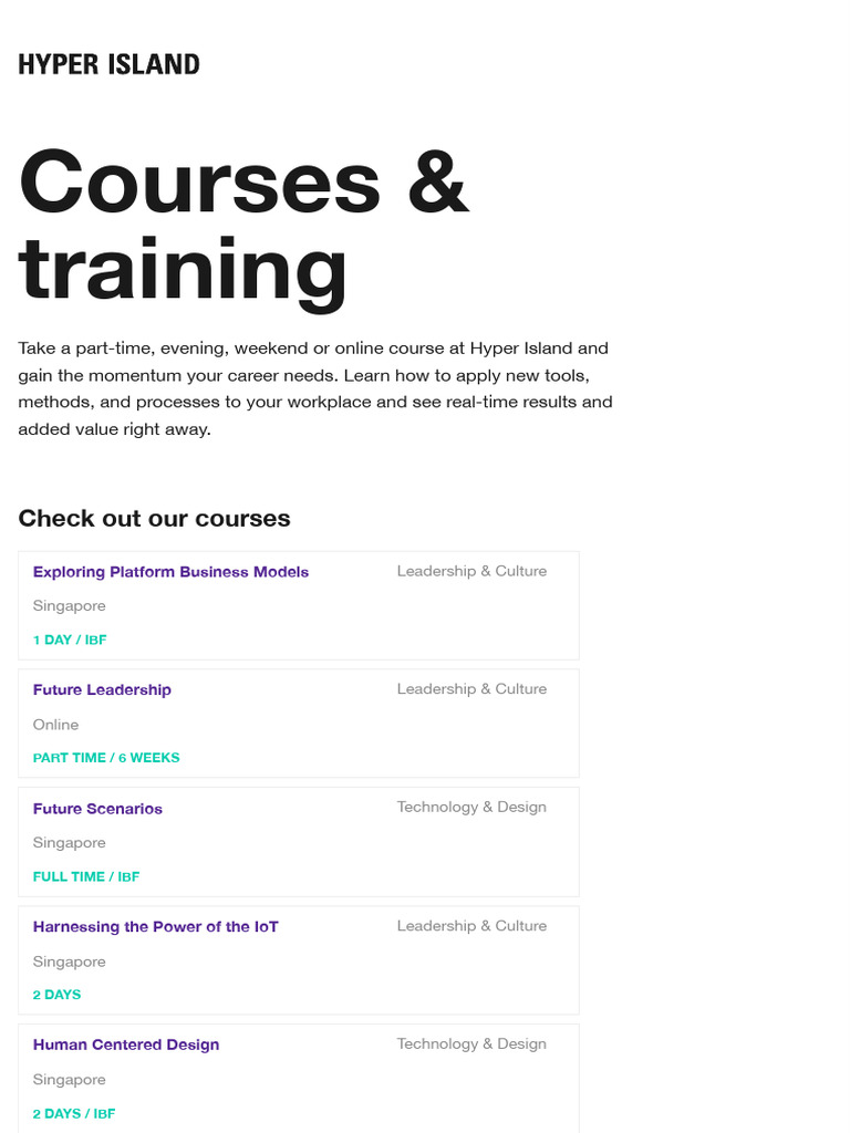 Hyper Island: Transformative Courses for Careers | PDF | Leadership ...