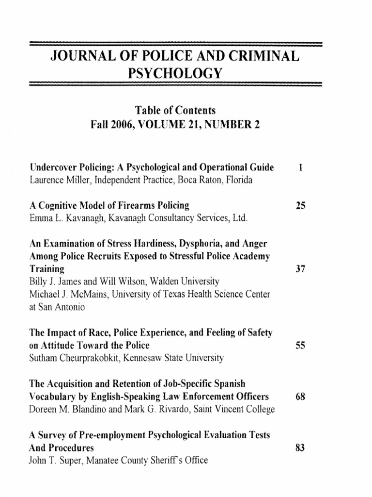 Journal of Police and Criminal | PDF