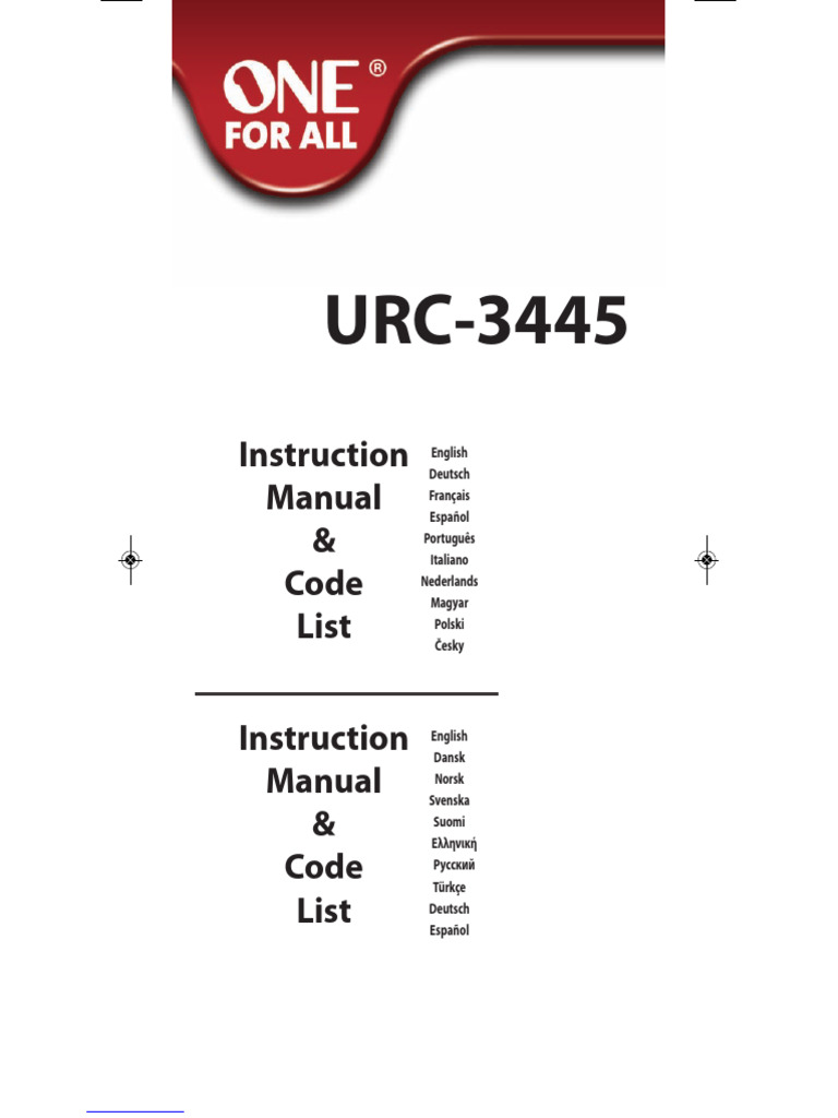 Urc 3445 | PDF | Video | Electronics