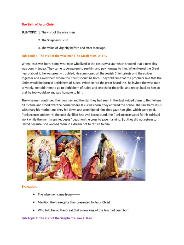The Birth of Jesus Christ | PDF | Biblical Magi | Jesus