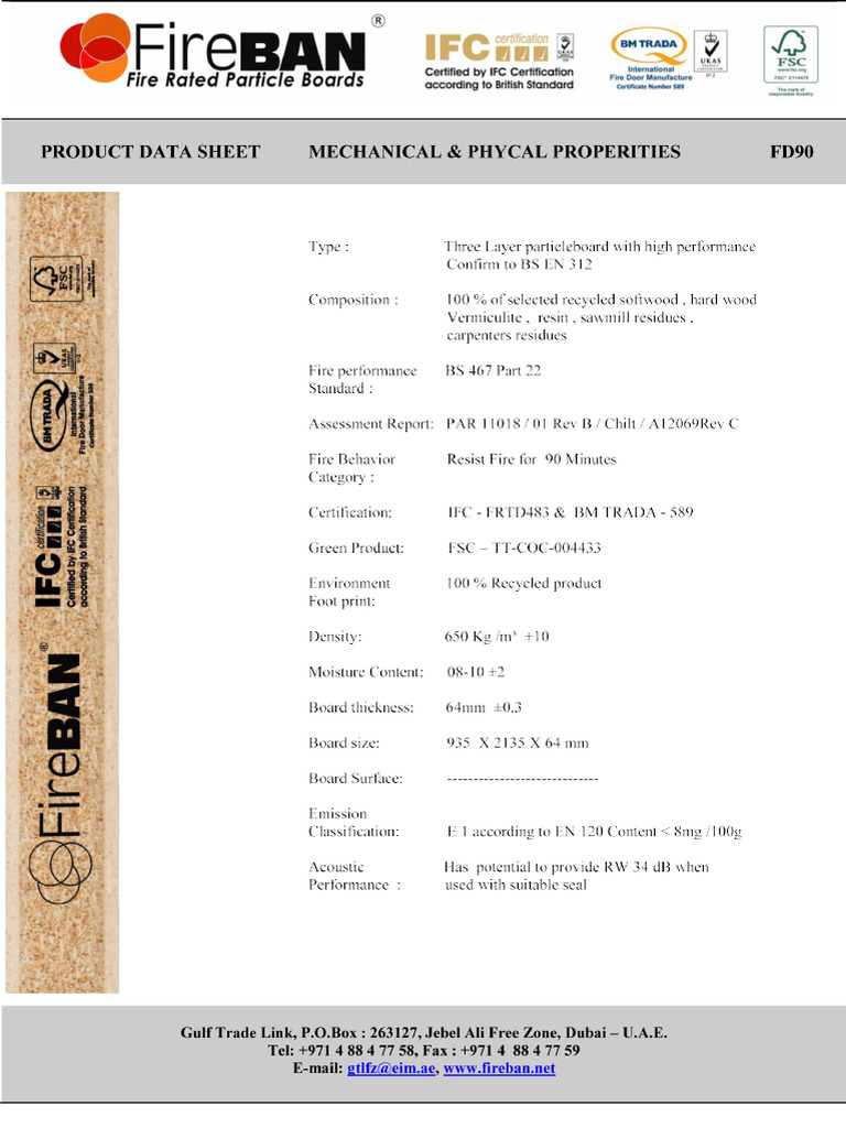 Product Data Sheet FD 90 | PDF