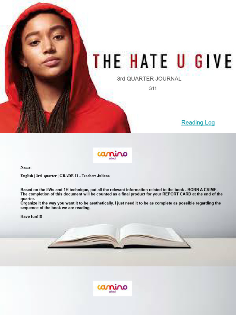 Journal - The Hate U Give | PDF | Writing