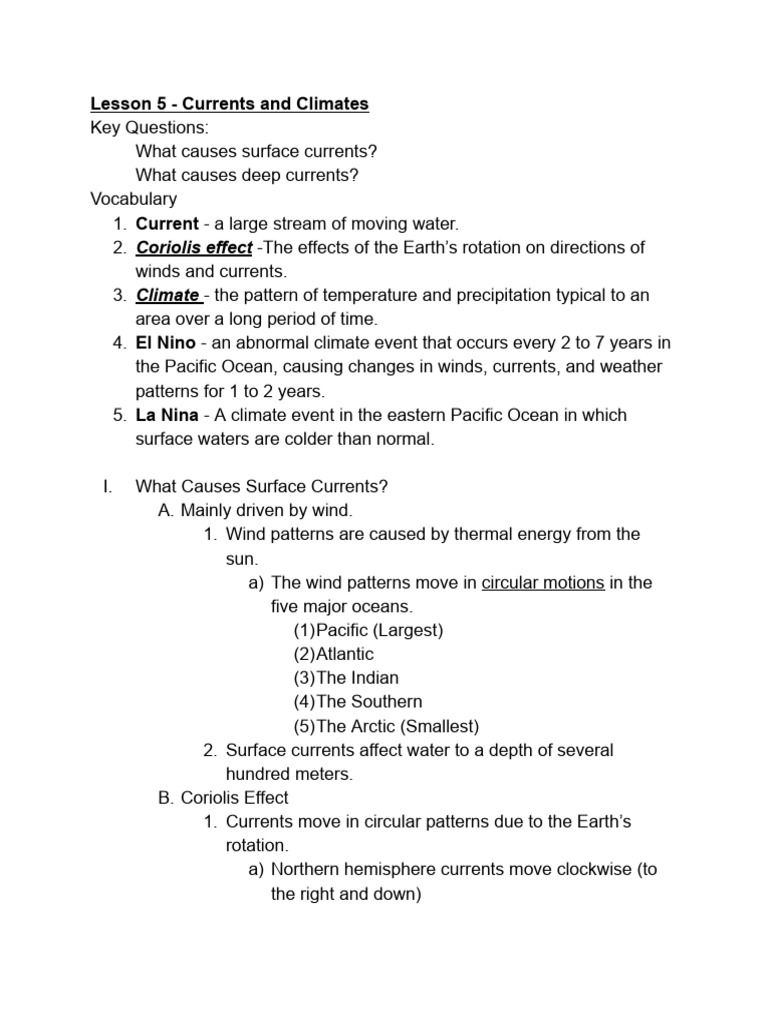 Understanding Ocean Currents and Climate | PDF | Atmosphere Of Earth ...