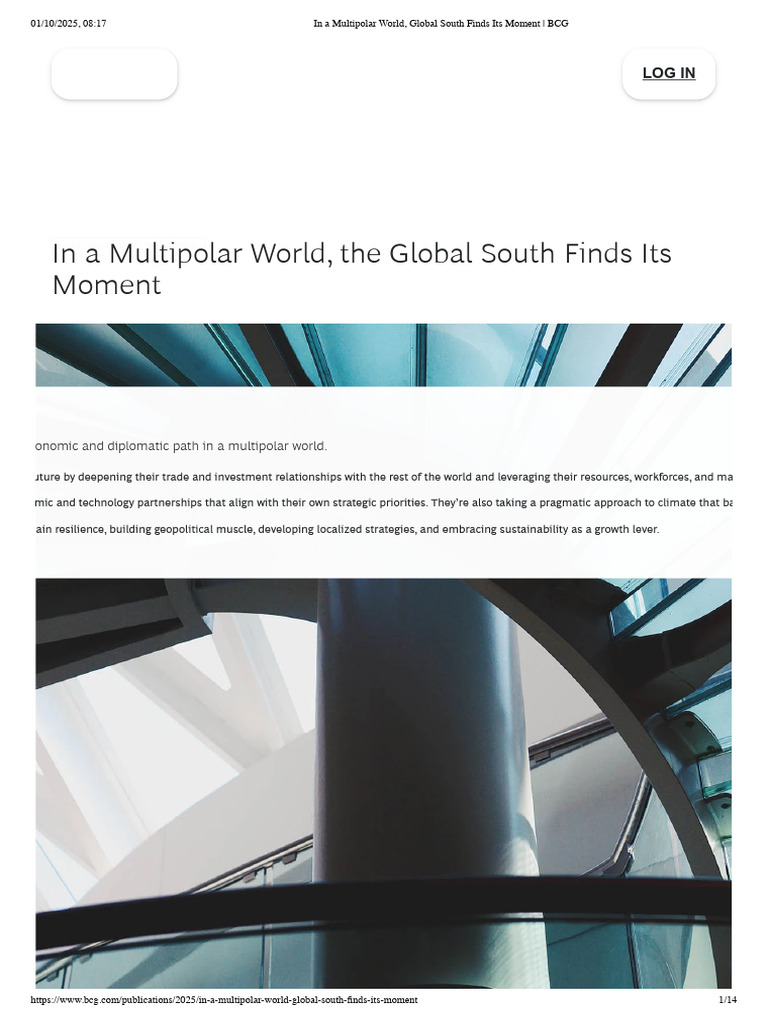 Global South's Rise in a Multipolar World | PDF | Sustainability ...