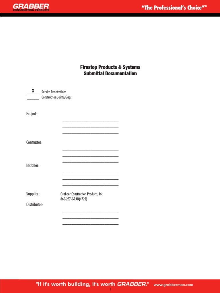GrabberGard Firestop Product Overview | PDF | Duct (Flow) | Building ...