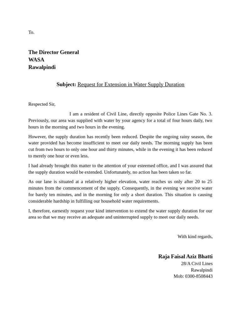 Application DG WASA | PDF