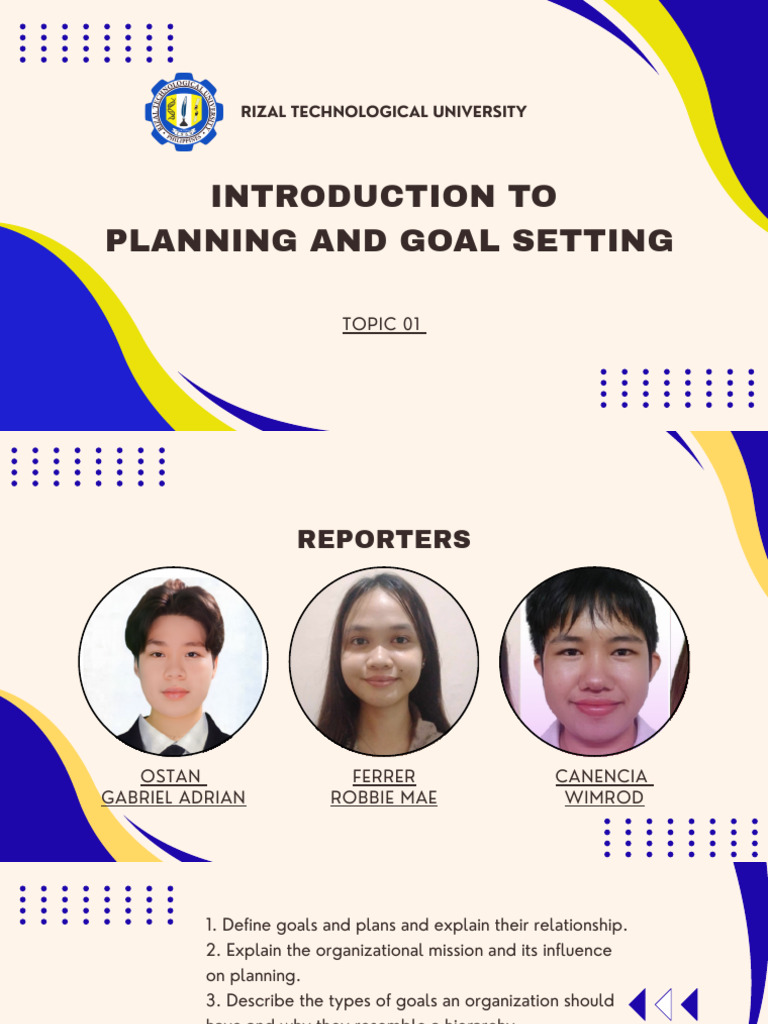 Effective Planning and Goal Setting Guide | PDF | Crisis Management | Goal