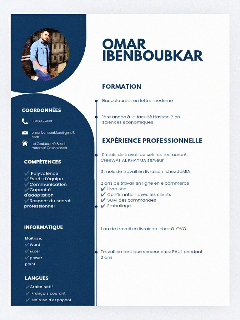 CV Ibenboubkar Omar | PDF