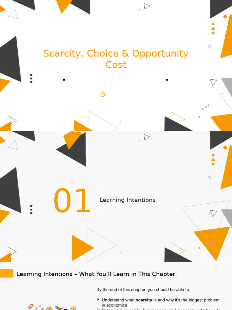 Chapter 1 Scarcity, Choice & Opportunity Cost Eco As Level | PDF ...