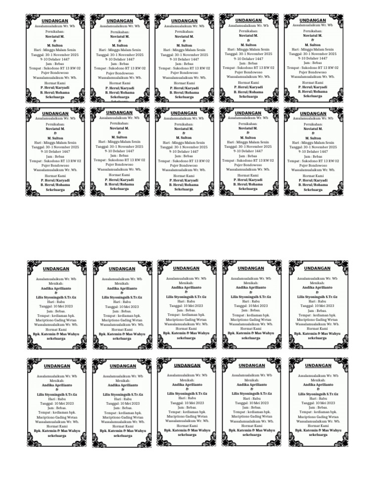 Undangan Rokok | PDF