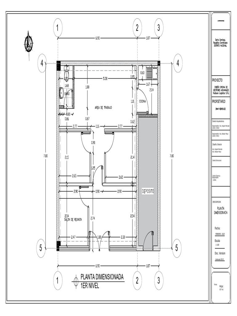 Diseño Arquitectónico Planta 1er Nivel | PDF