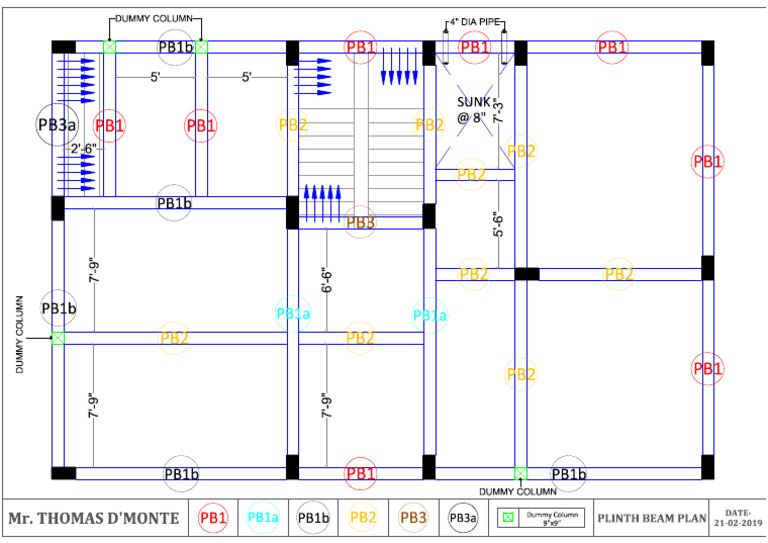 Thomas Dmonte Plinth Beam Plan | PDF