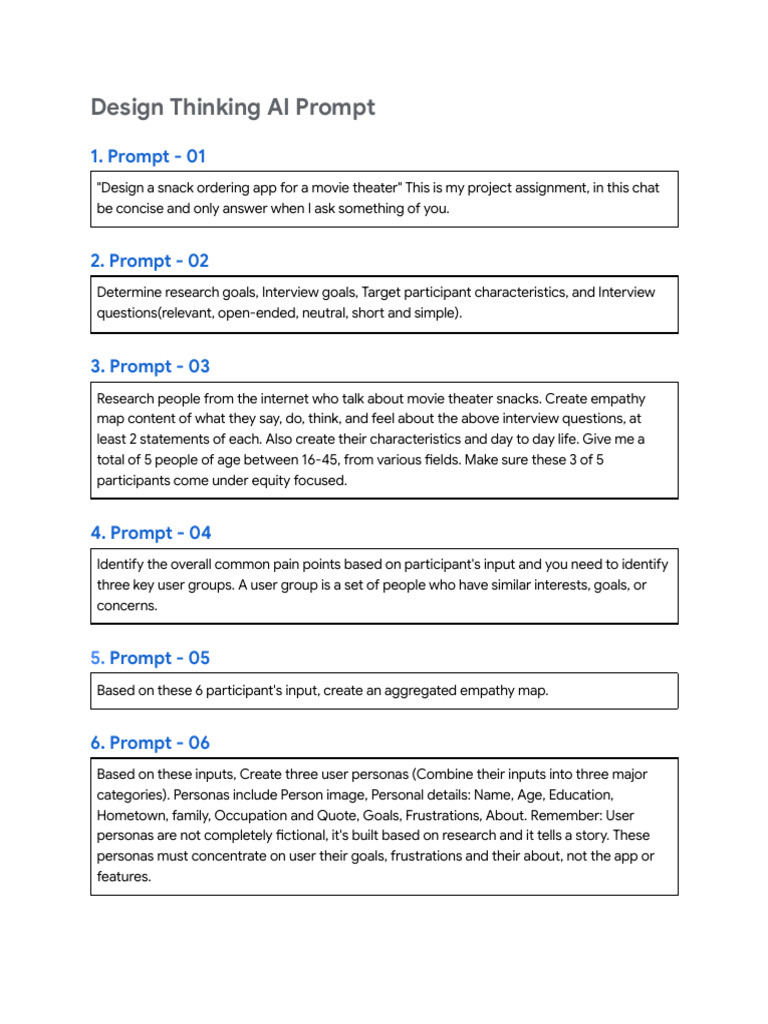 Prompts For User Research | PDF | Cognitive Science | Cognition