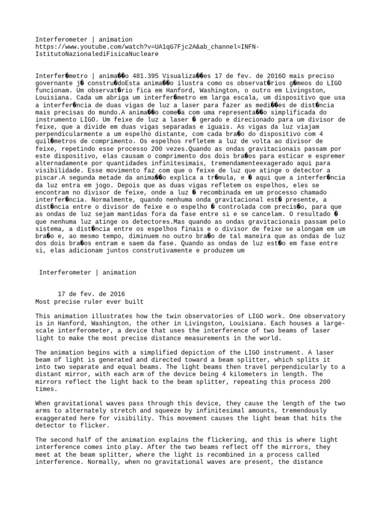 Interferometer Animation Pdf Ligo Gravitational Wave