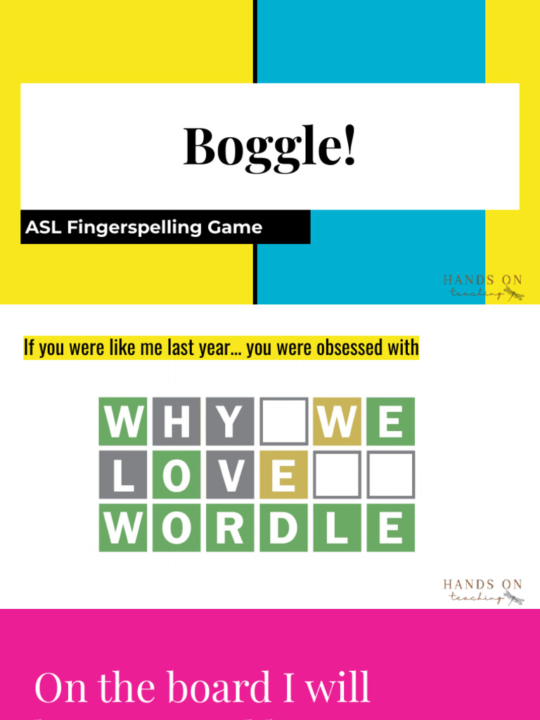 ASL Fingerspelling Boggle Game Guide | PDF