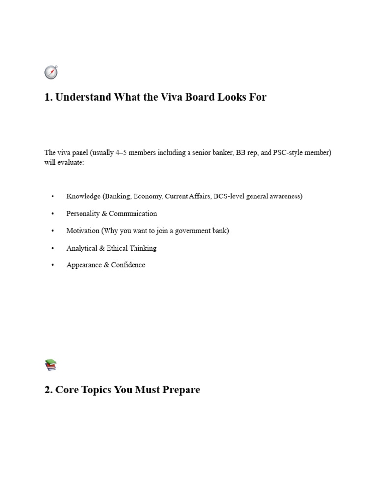 Bank Viva Guideline | PDF | Banks | Economies