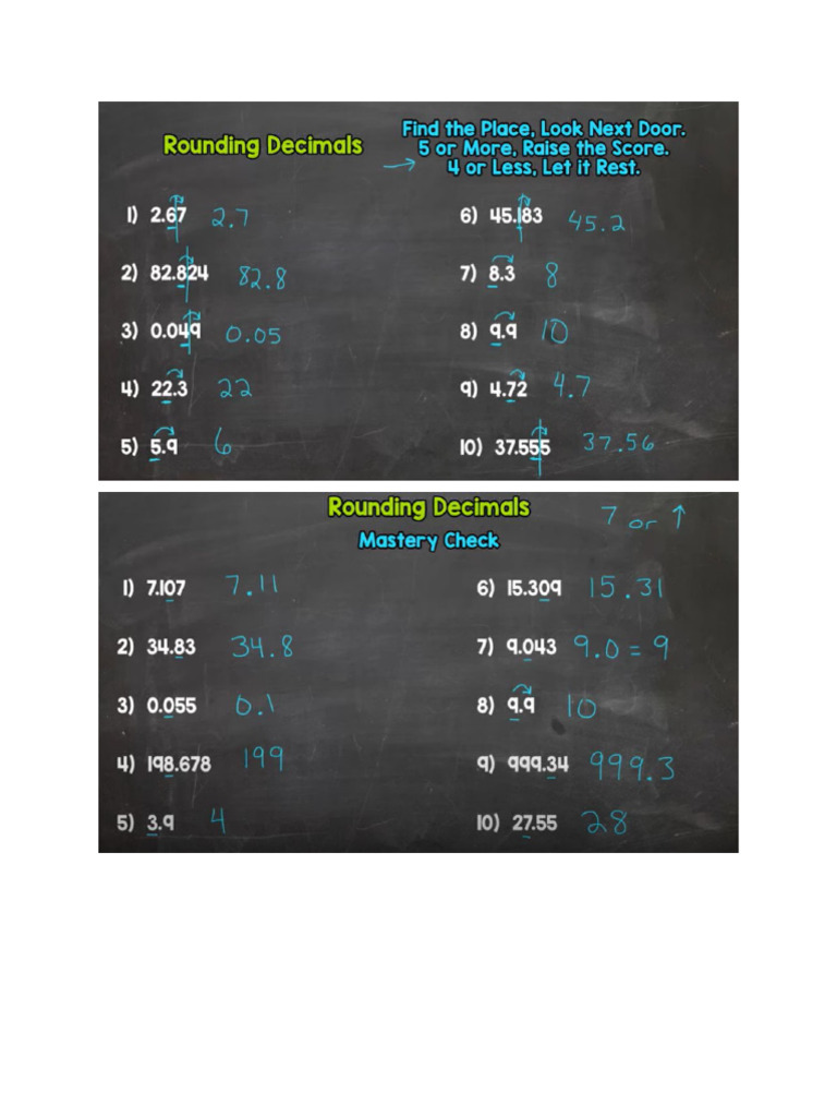 Rounding Decimals | PDF