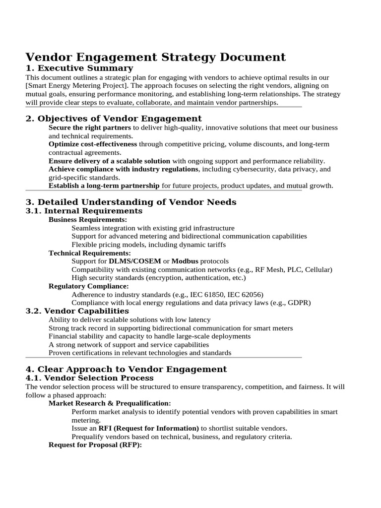 Vendor Engagement Strategy Overview | PDF | Computer Security | Security