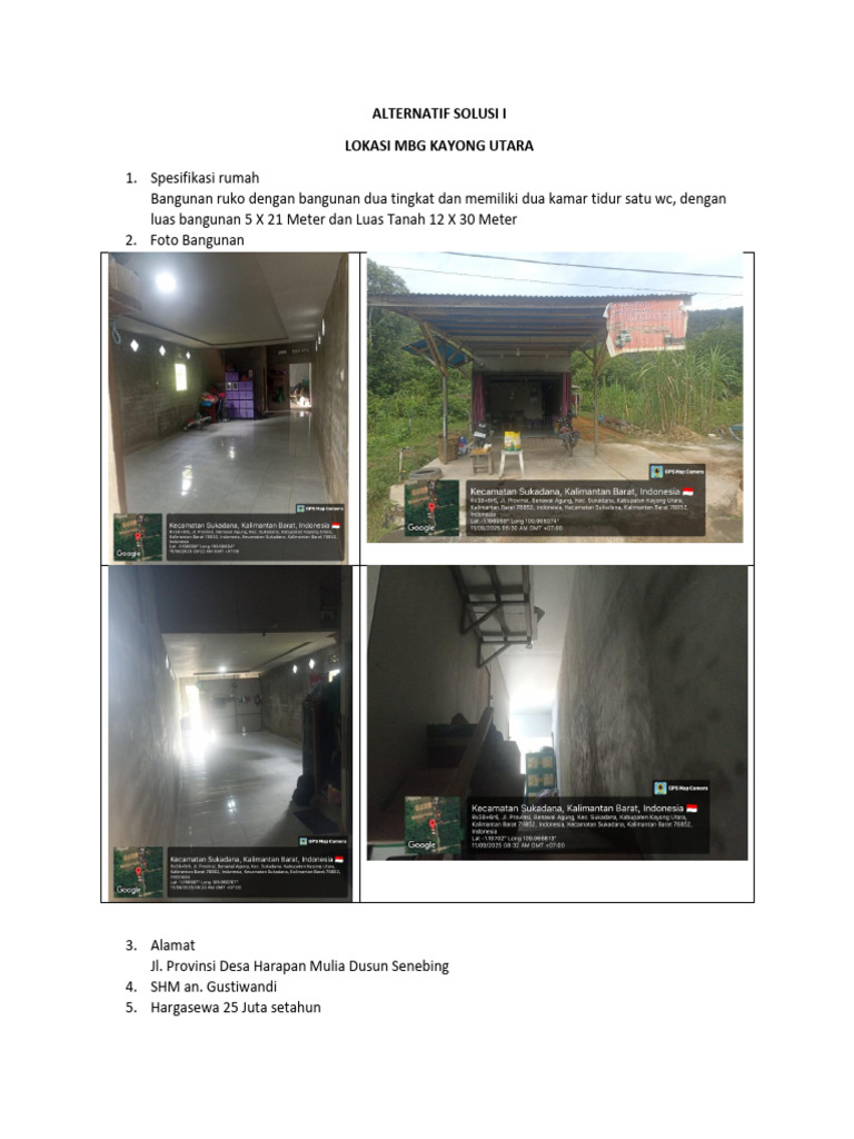 Ruko Dua Tingkat di Kayong Utara | PDF