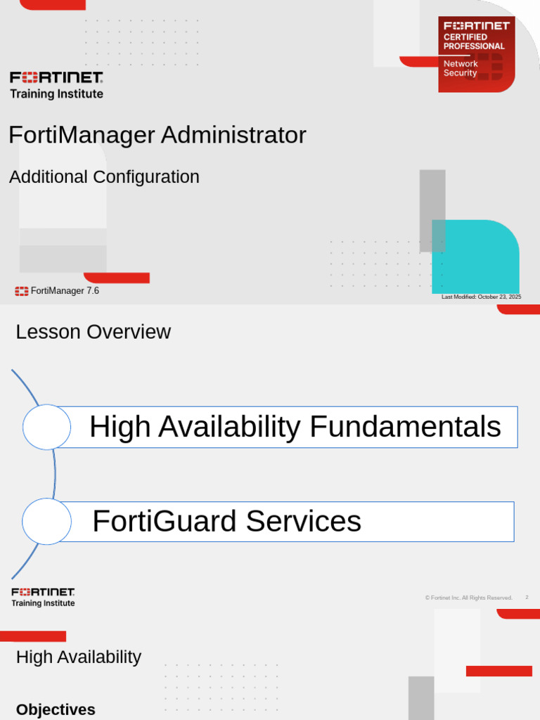 Fortimanager 08 Additional Configuration Pdf Ip Address Internet