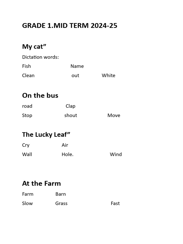 English Writing Grade 1st | PDF | Linguistics