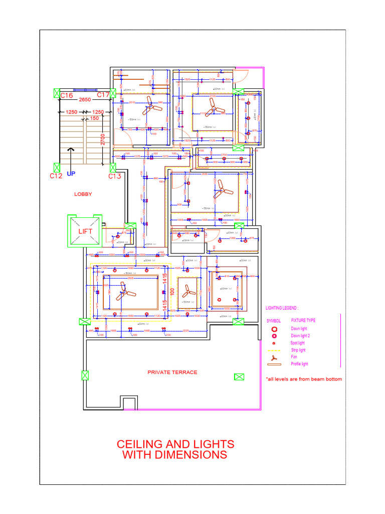 Ceiling Drawing With Dim | PDF