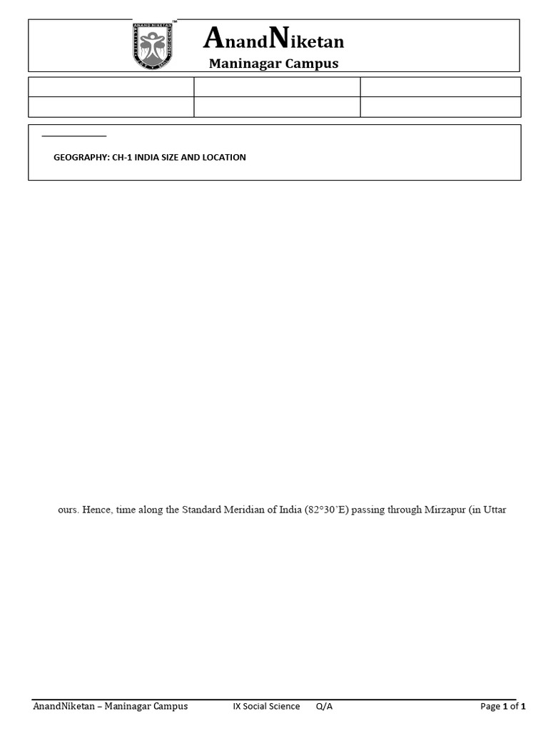Geography CH 1 | PDF