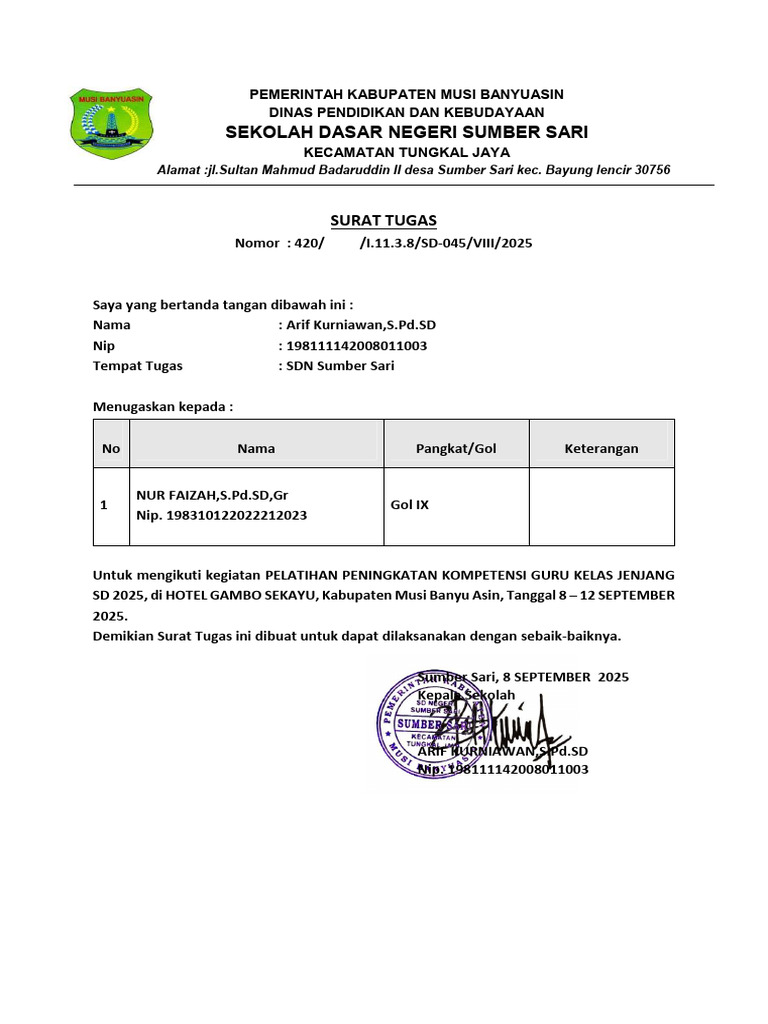 Surat Nur Faizah | PDF