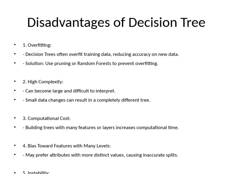Disadvantages of Decision Trees | PDF