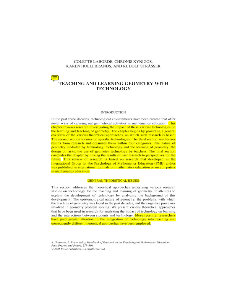 Teaching Geometry with Technology Insights | PDF | Geometry | Mathematics