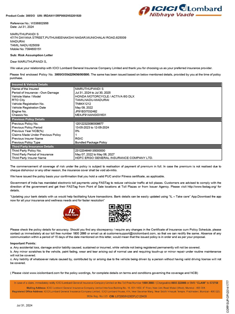 TN64X1212 | PDF | Insurance | Pro Rata