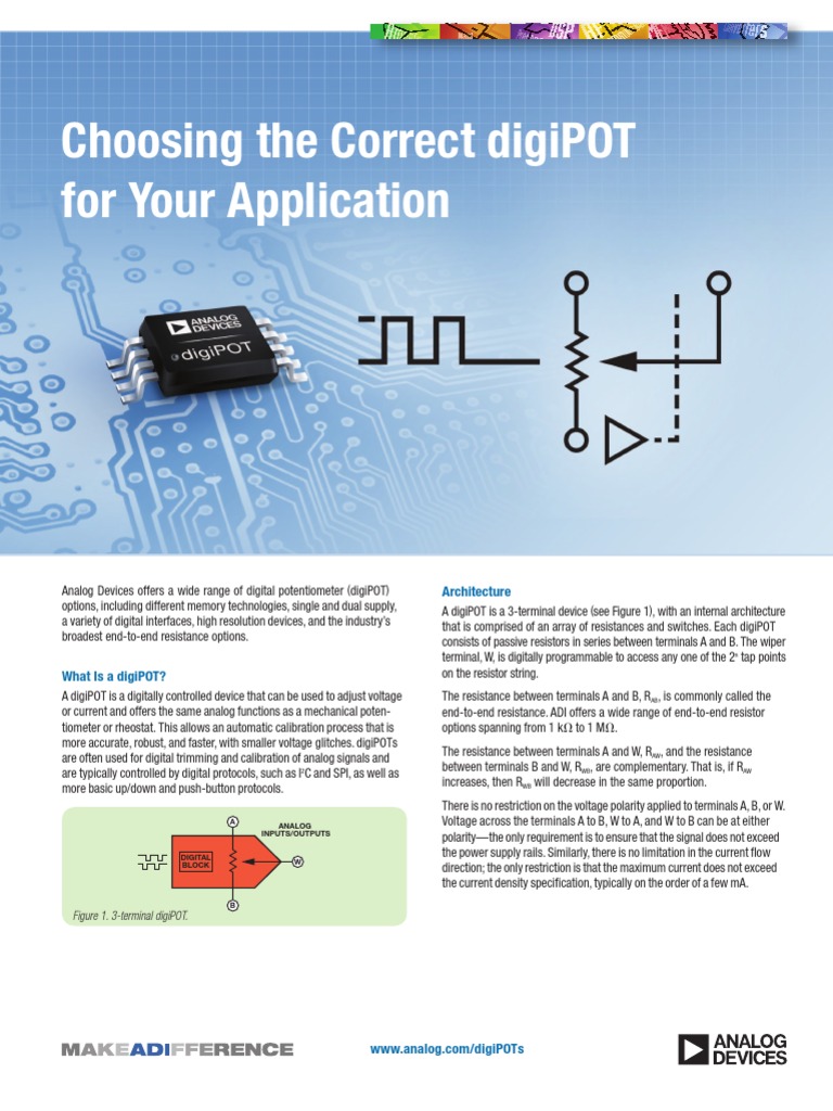 Choosing the Correct Digipot | Resistor | Electricity