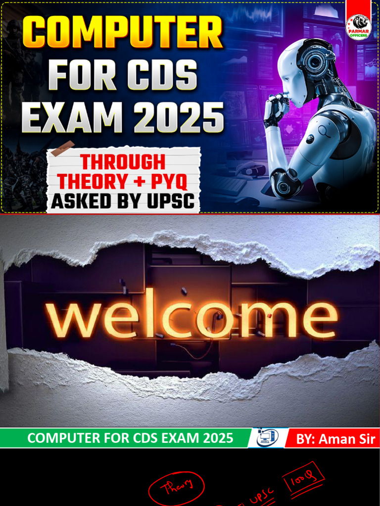 Computer Fundamentals for CDS 2025 Exam | PDF | Random Access Memory | Read Only Memory