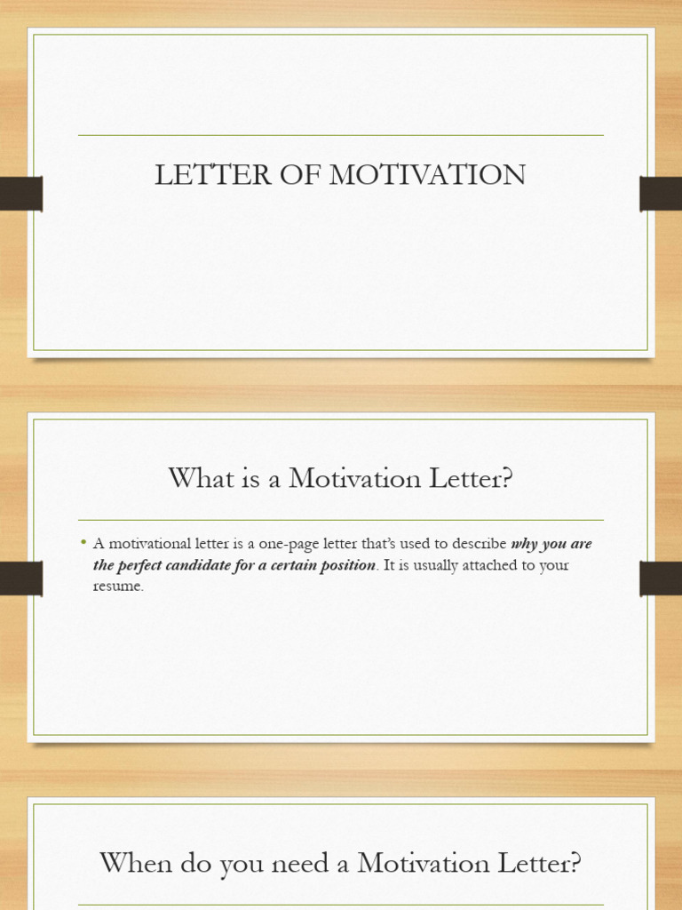 How to Write a Motivation Letter | PDF
